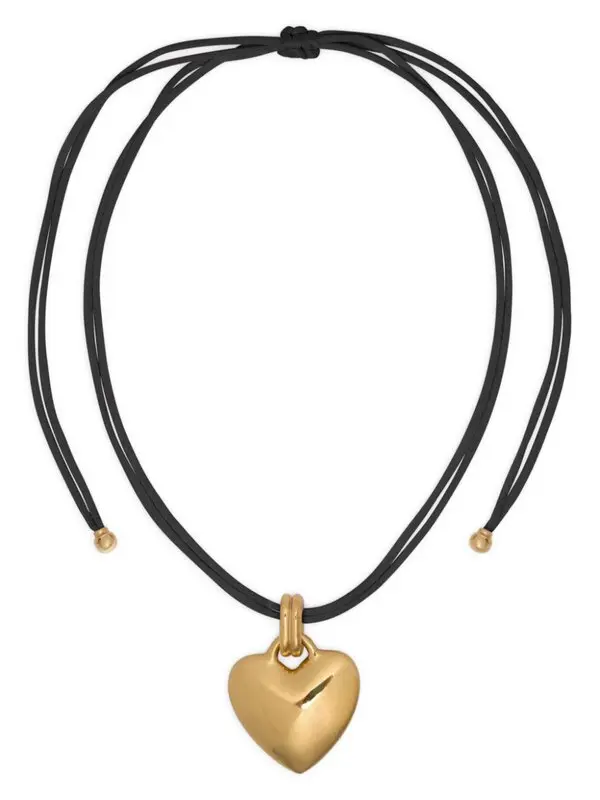 PATOU Heart Pendant Necklace - Black