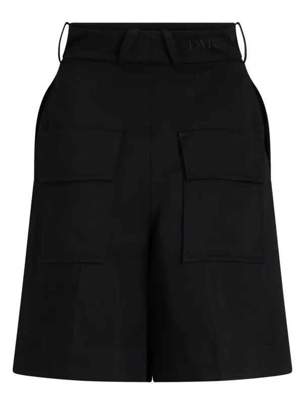 PATOU Gabardine Bermuda Shorts - Black