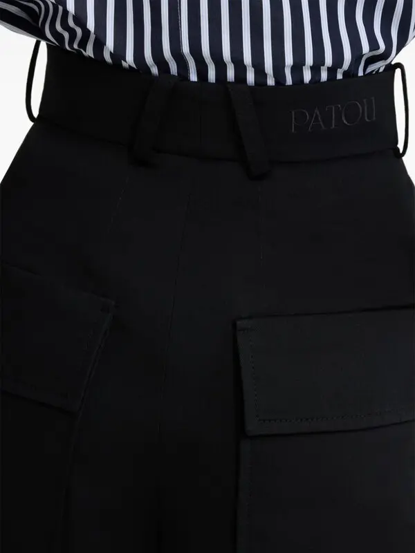 PATOU Gabardine Bermuda Shorts - Black