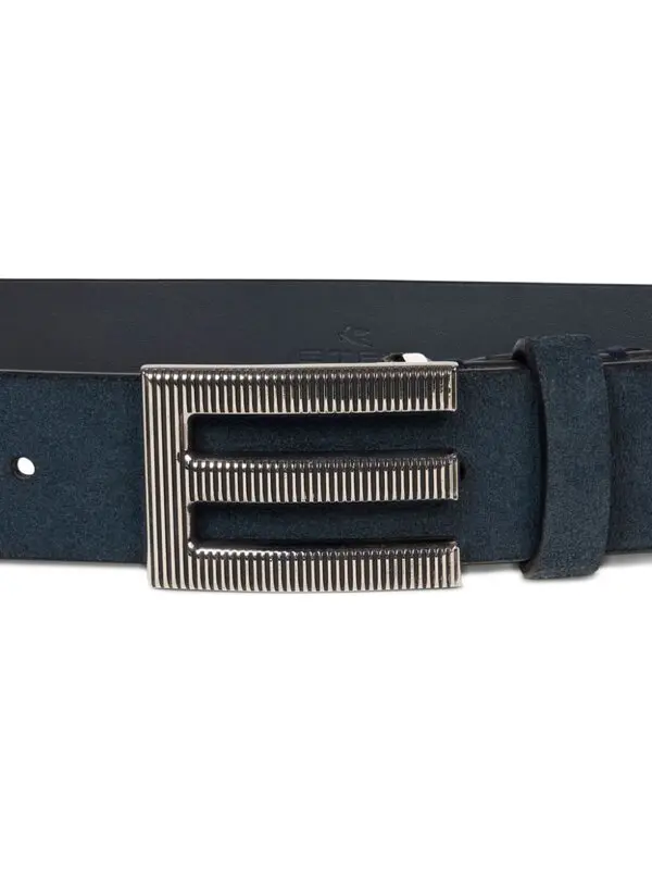 Etro Monogram Buckle Belt - Blue