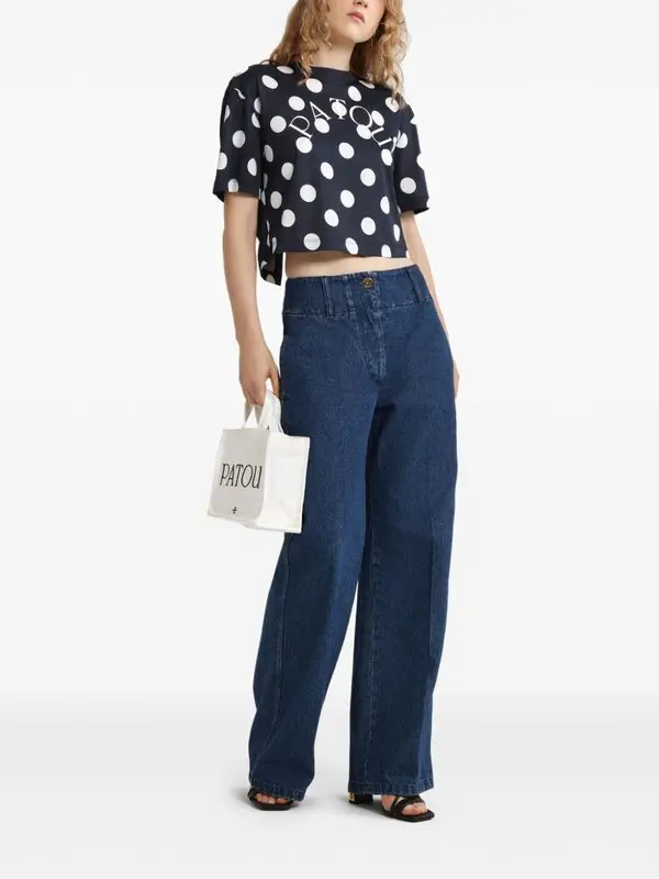 PATOU Logo-print Split-back T-shirt