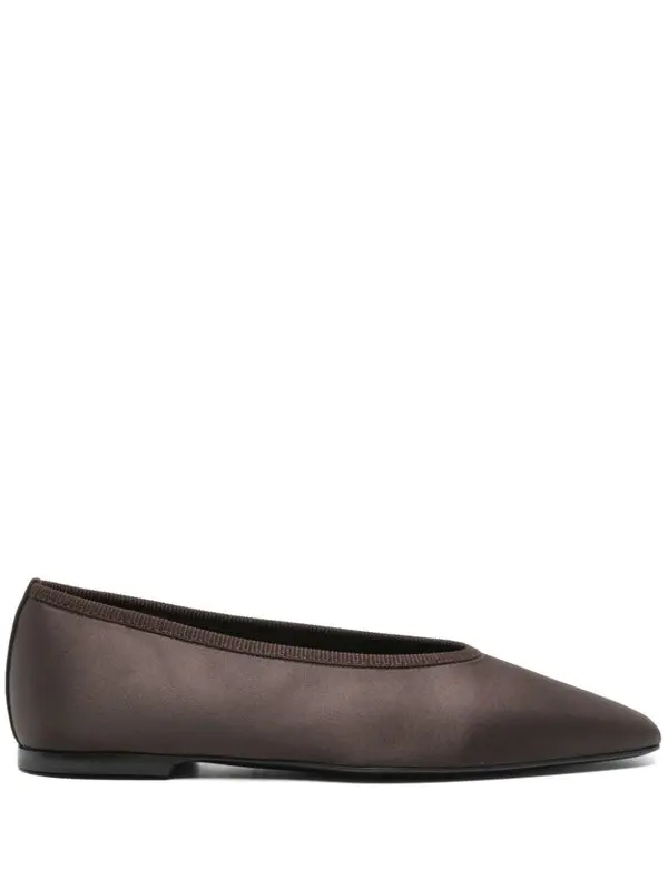 TOTEME Minimalist Satin Ballet Flats
