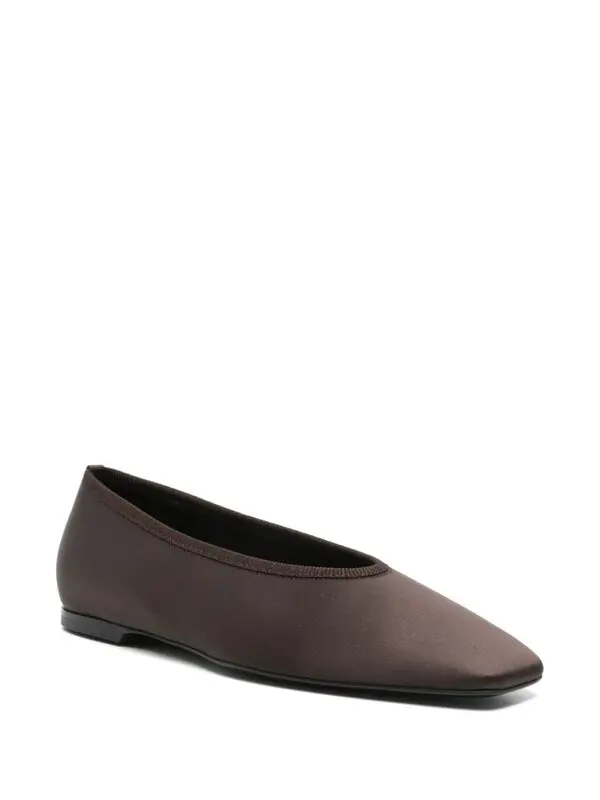TOTEME Minimalist Satin Ballet Flats