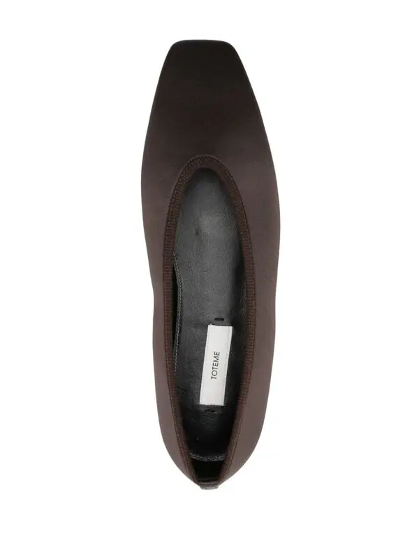 TOTEME Minimalist Satin Ballet Flats