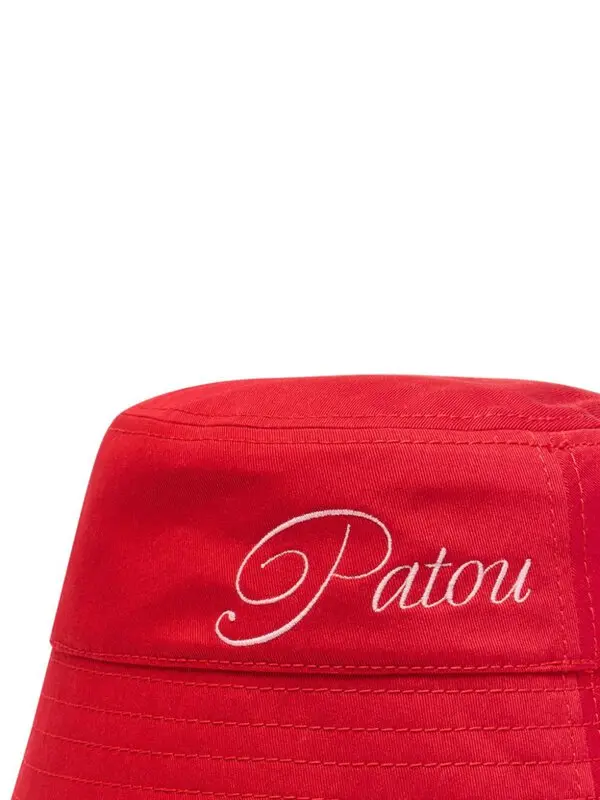 PATOU Logo-embroidered Bucket Hat - Red