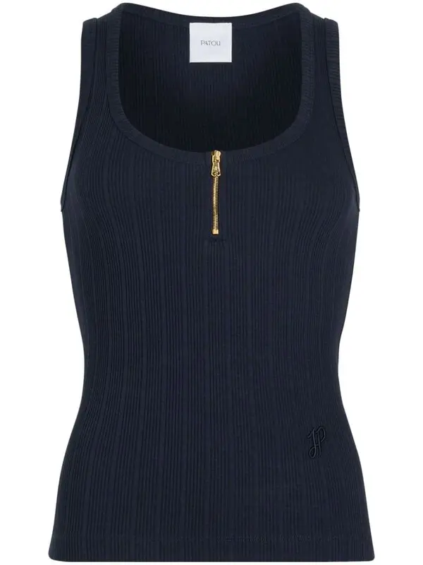 PATOU Ribbed Tank Top - Blue
