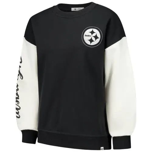 '47 Pittsburgh Steelers Double Header Rise Andie Pullover Sweatshirt