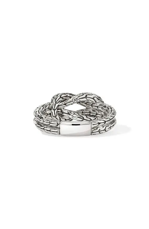 John Hardy Diamond Love Knot Ring - Silver