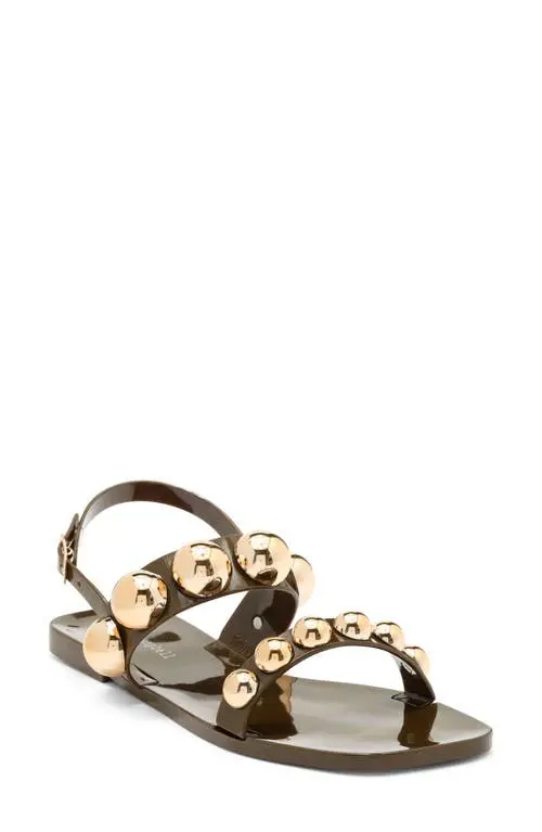 Jeffrey Campbell Gum-drop Jelly Sandals - Khaki Gold