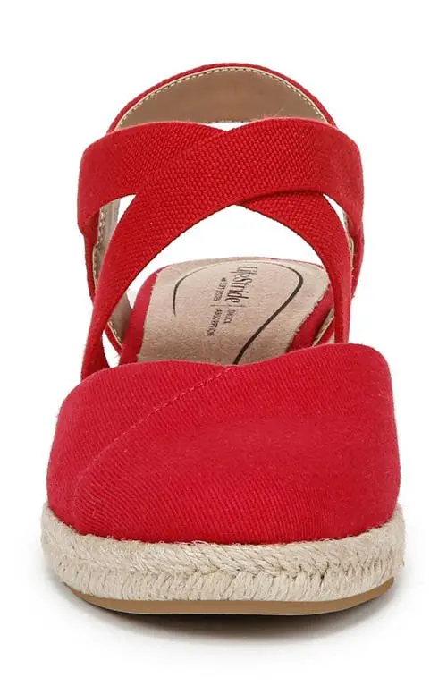 LIFESTRIDE Kimball Espadrille Slingback Wedges - Red