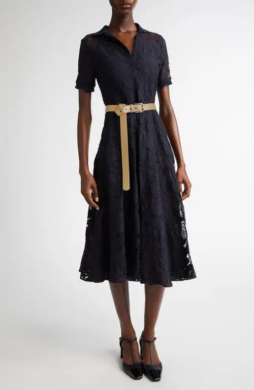 Max Mara Lambro Lace Knit Shirtdress