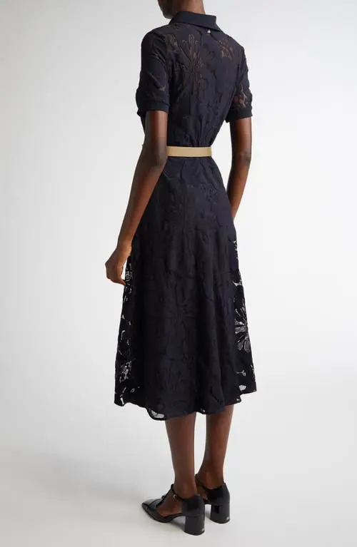 Max Mara Lambro Lace Knit Shirtdress