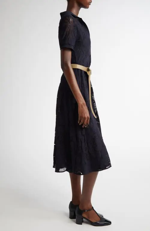 Max Mara Lambro Lace Knit Shirtdress