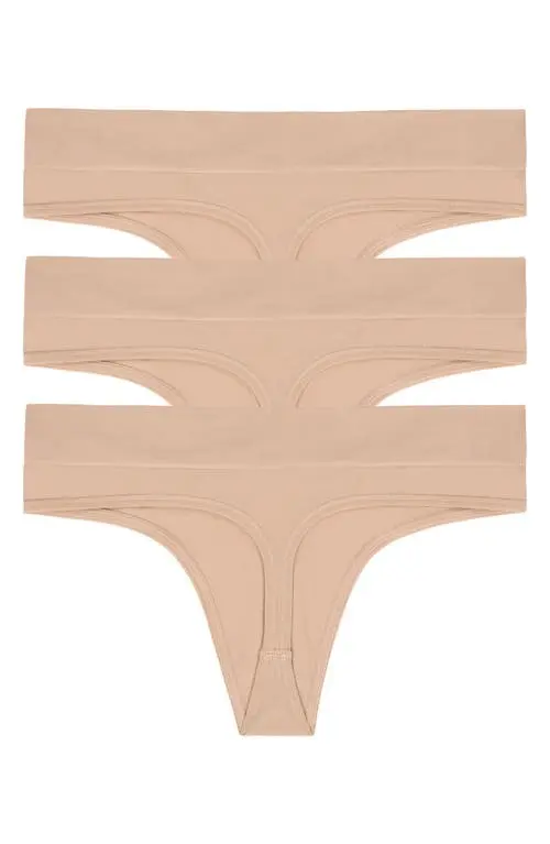 Dkny Litewear Seamless 3-pack Thongs - Glow