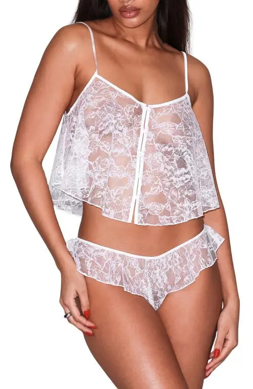 FLEUR DU MAL Flutter Lace Camisole - Ivory