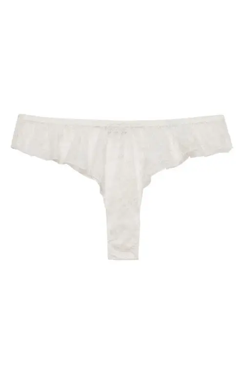 FLEUR DU MAL Flutter Lace Thong - Ivory