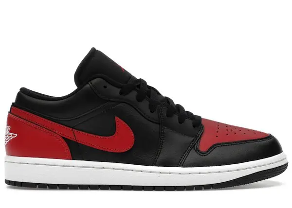 JORDAN 1 Low Bred Twist Sneakers - Black/varsity Red/summit White