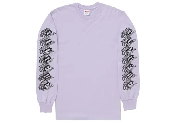 Supreme Strawberries Long Sleeve Tee Shirt - Light Purple