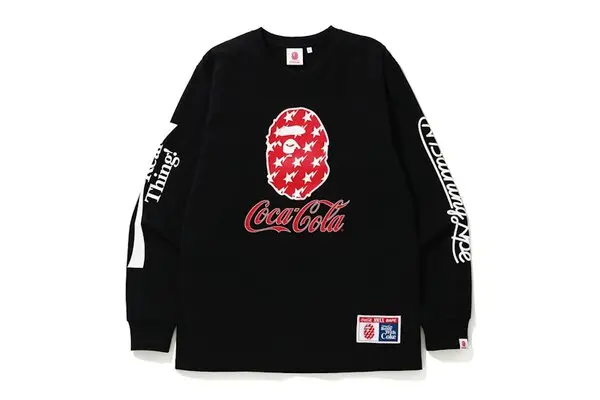 A BATHING APE X Coca Cola Long Sleeve Tee Shirt - Black