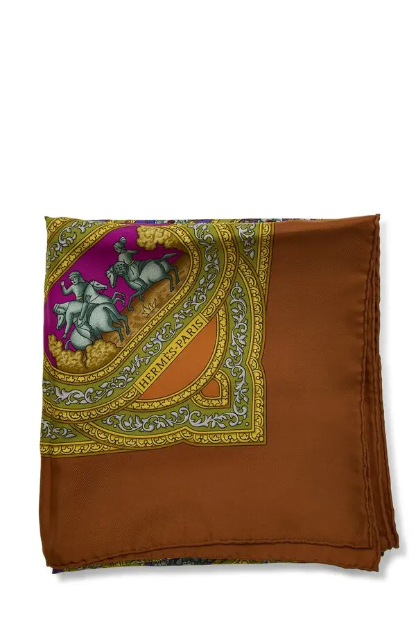 Hermès Multicolor 'qalamdan' Silk Scarf 90