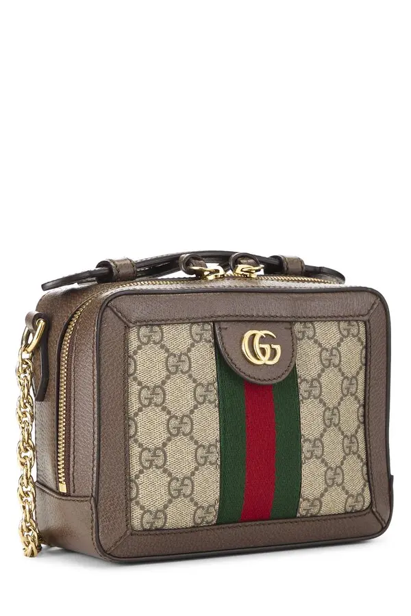 Gucci Gg Supreme Canvas Ophidia Top Handle Bag