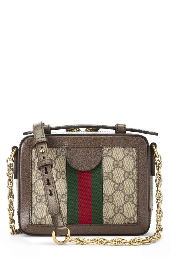 Gucci Gg Supreme Canvas Ophidia Top Handle Bag