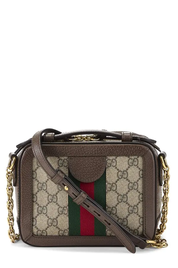 Gucci Gg Supreme Canvas Ophidia Top Handle Bag