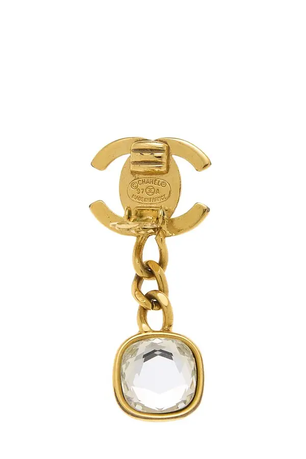 Chanel Crystal 'cc' Dangle Earrings