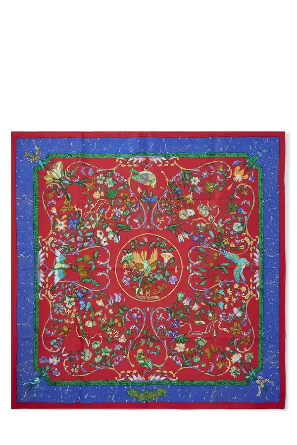 Hermès Multicolor 'pierres D'orient Et D'occident' Silk Scarf 90