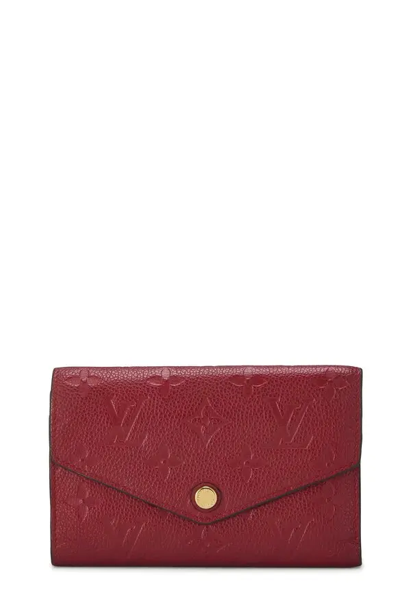 LOUIS VUITTON Monogram Empreinte Compact Curieuse - Red