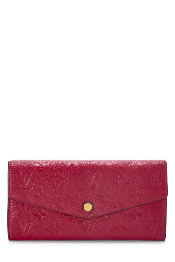 LOUIS VUITTON Monogram Empreinte Compact Curieuse - Red