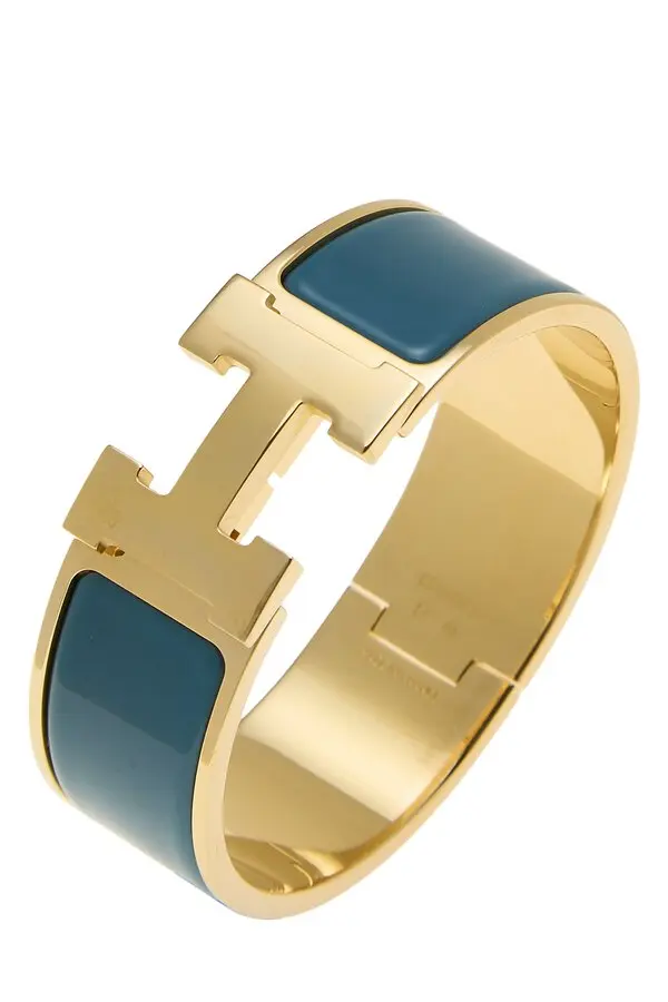 Hermès Enamel Clic-clac H Bracelet - Blue