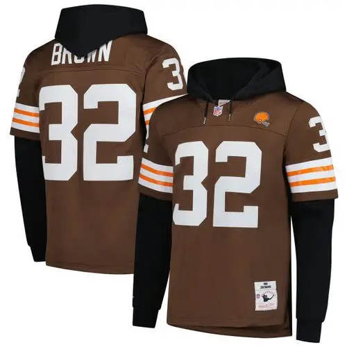 Mitchell & Ness Jim Legacy Jersey Hoodie - Brown
