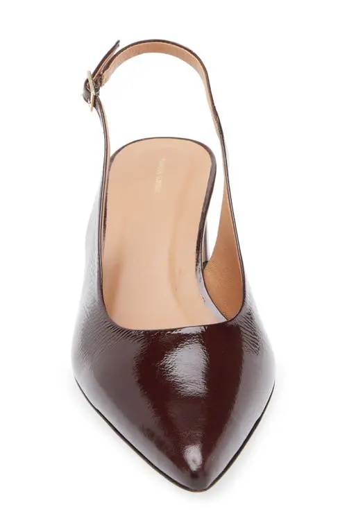MANSUR GAVRIEL Pointed Toe Slingback Pump - Aubergine