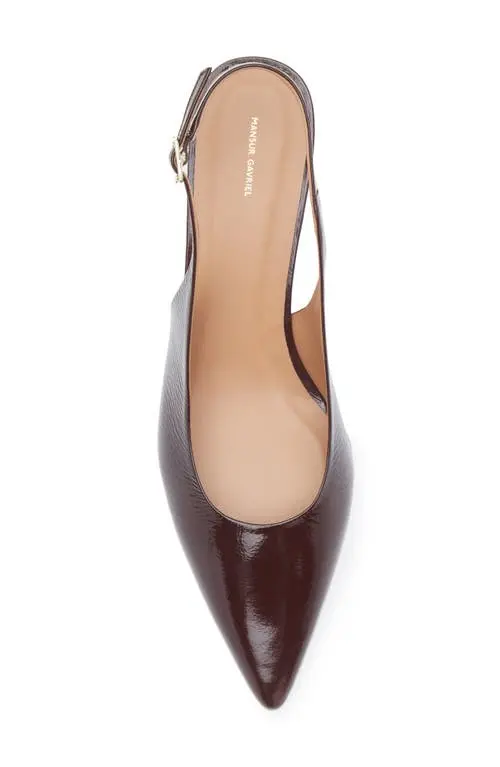 MANSUR GAVRIEL Pointed Toe Slingback Pump - Aubergine