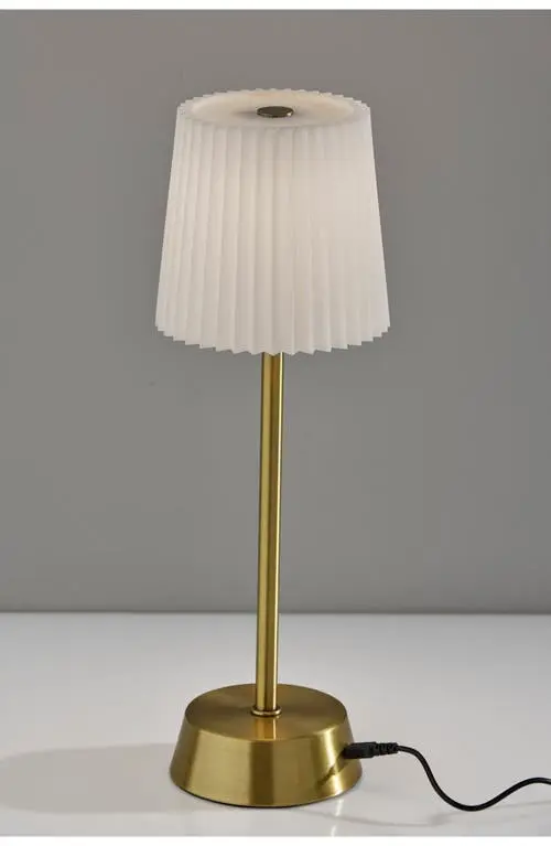 ADESSO Bobby Cordless Led Table Lamp - Antique Brass