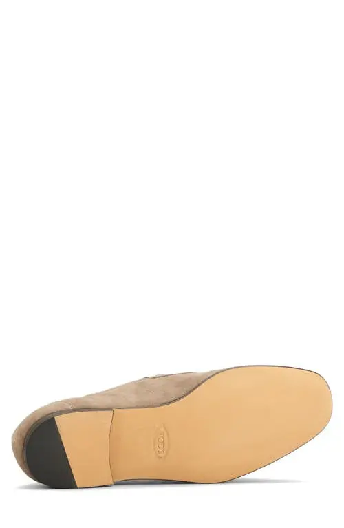 TOD'S Goatskin Suede Penny Loafer
