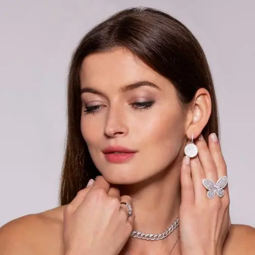 ANNA ZUCKERMAN Diamond Disco Earrings