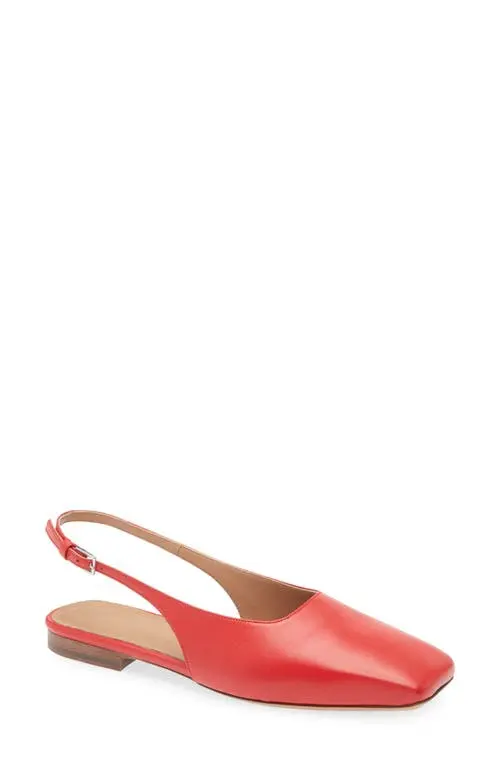 MANSUR GAVRIEL Square-toe Slingback Flat - Flamma