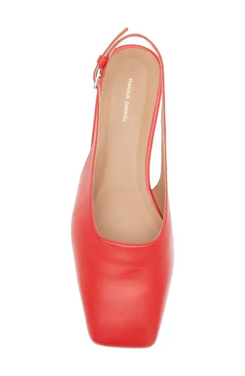 MANSUR GAVRIEL Square-toe Slingback Flat - Flamma