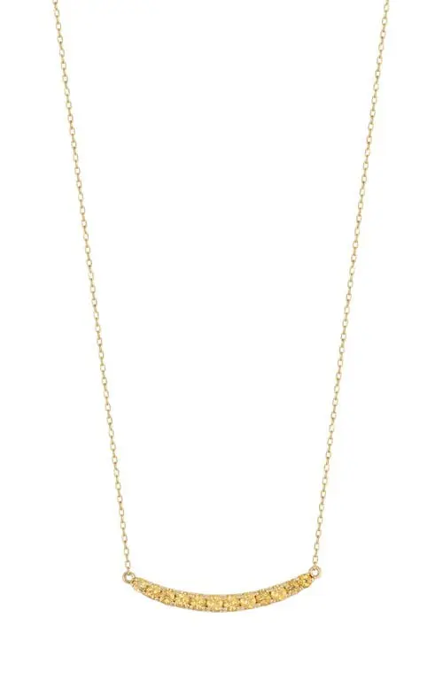 Bony Levy 14k Gold Citrine Curved Bar Pendant Necklace - Yellow Gold/citrine