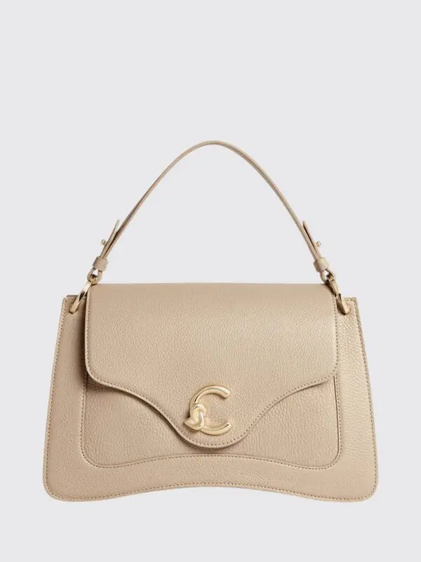 COCCINELLE Grained Leather C-me Bag - Beige