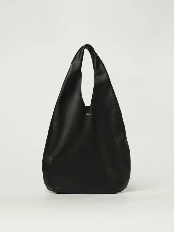 A.p.c. Textured Leather Tote Bag - Black