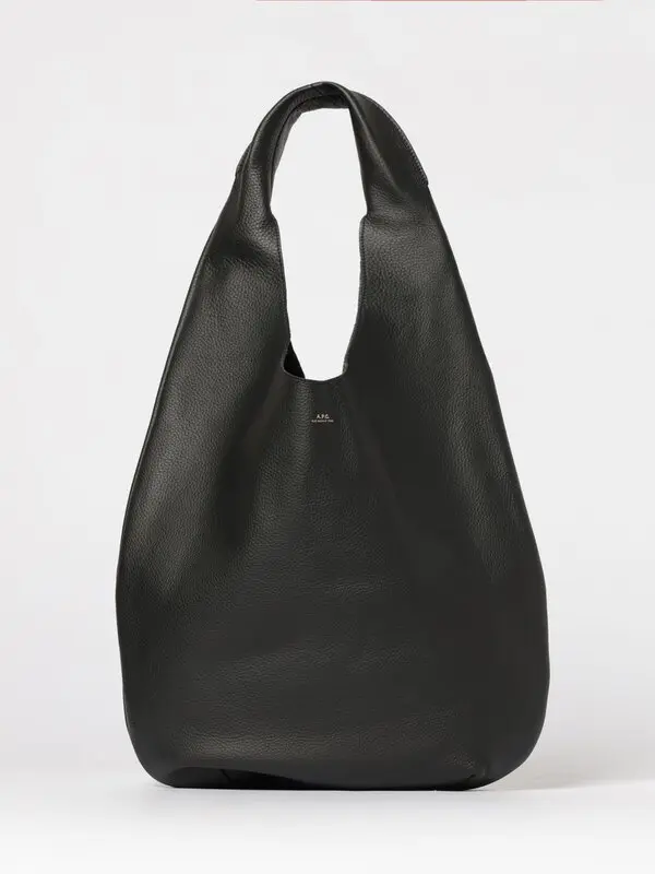 A.p.c. Textured Leather Tote Bag - Black