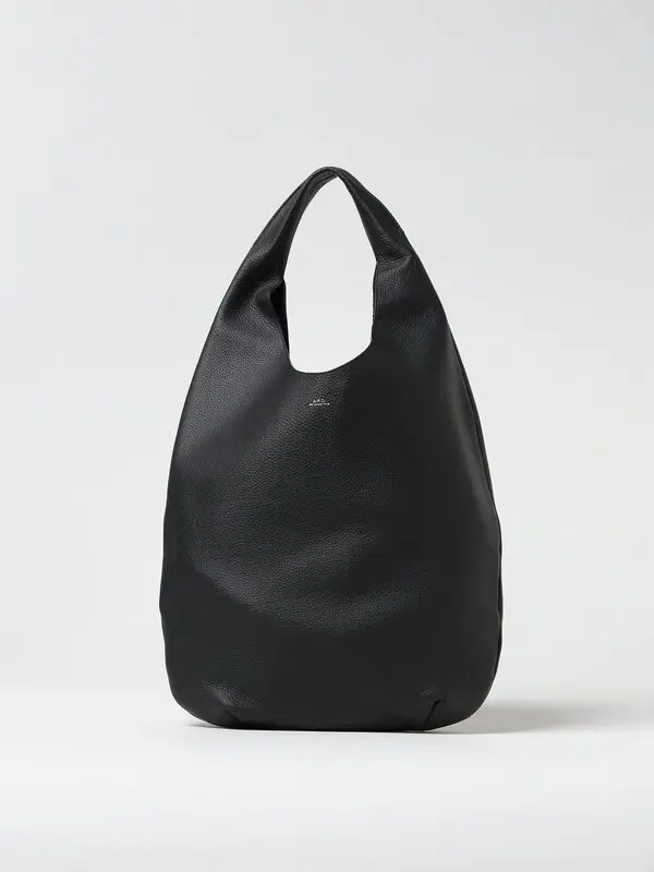 A.p.c. Le Neige Grained Leather Shoulder Bag - Black