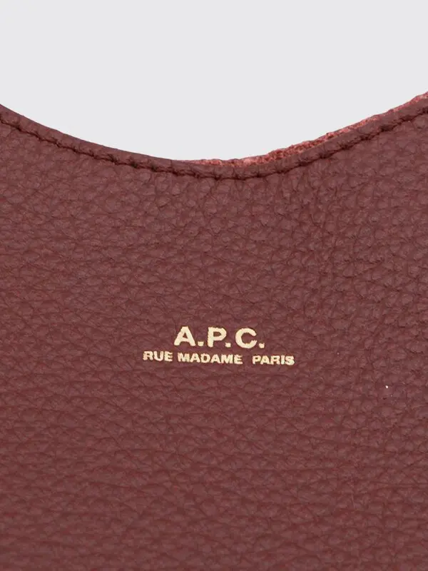 A.p.c. Textured Leather Tote Bag - Wine