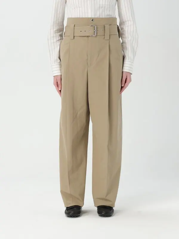 Bottega Veneta Belted Wide-leg Trousers - Sand