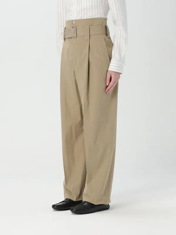 Bottega Veneta Belted Wide-leg Trousers - Sand