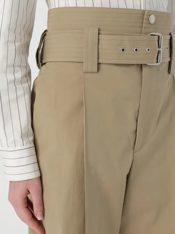 Bottega Veneta Belted Wide-leg Trousers - Sand