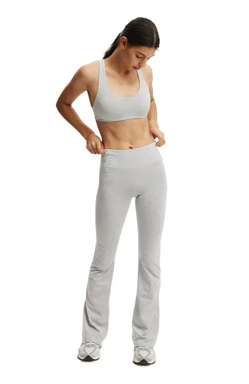 Cotton:on Active Ultra Soft Studio Flare Leggings - Light Grey Marle